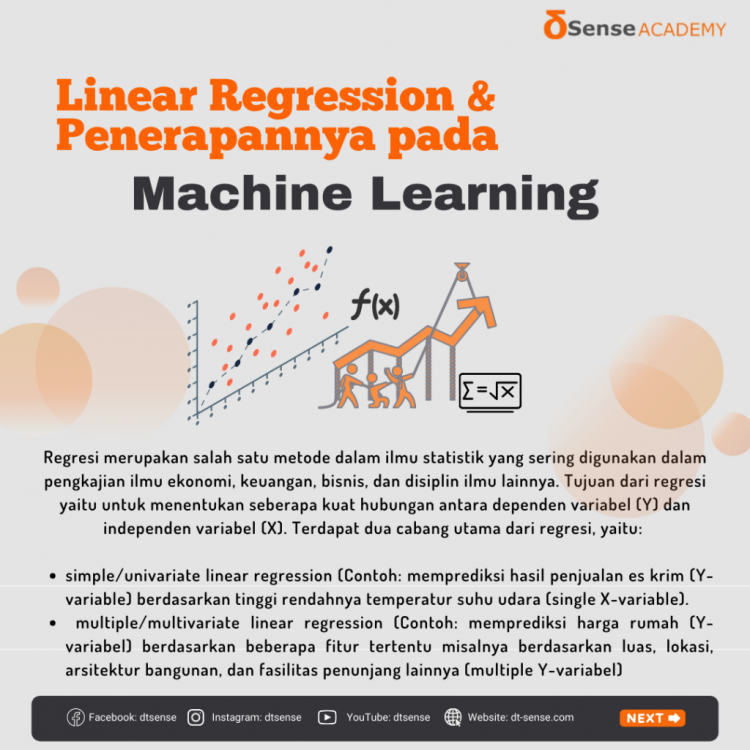 Linear Regression & Contoh Implementasinya pada Machine Learning – DTSense